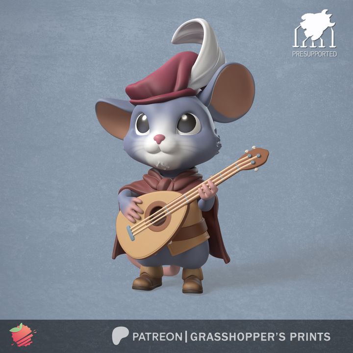 3D Printable Bard Mouse by Grass Hopper