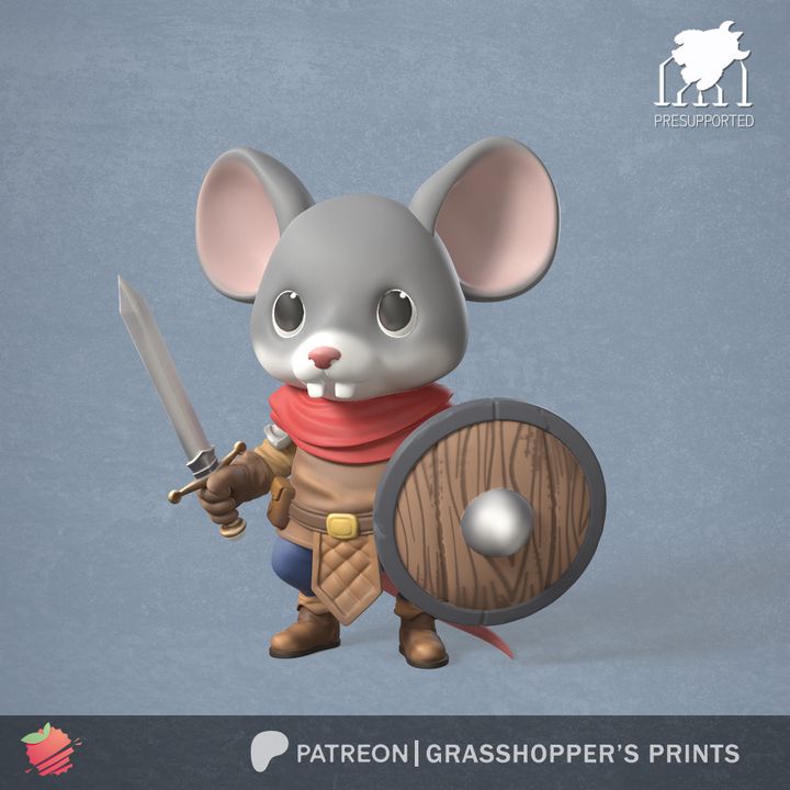3D Printable Brave Mice Collection by Grass Hopper