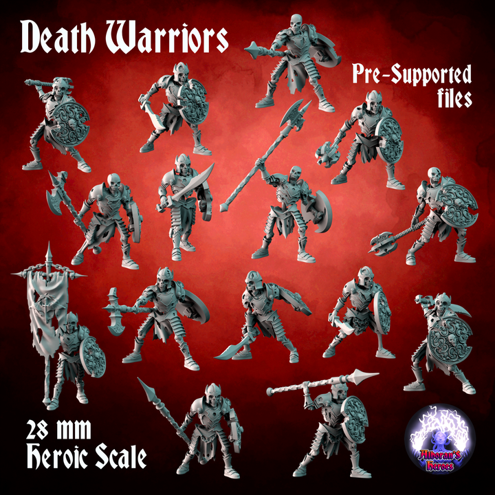 3D Printable Death warriors - 15pcs by Alboran's Heroes