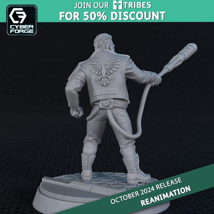 3D Printable Jeff Smith Cyber Forge Negan October 2024 Release by Titan ...