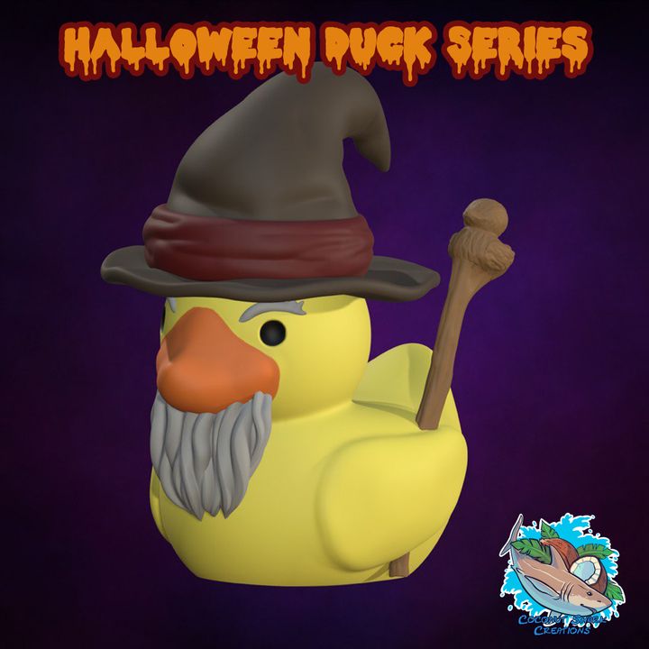 3D Printable Wizard Duck Halloween series by Kisumi