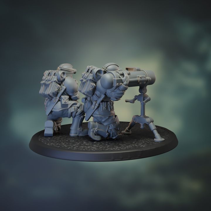 3D Printable Heavy Weapon Team by Mysterious Stew