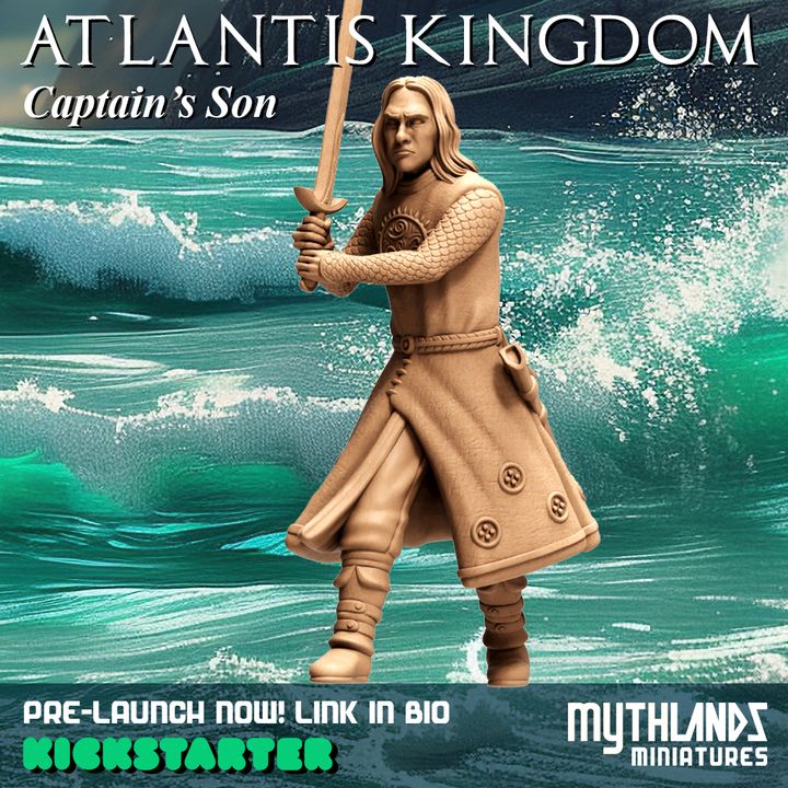 3D Printable The Atlantis Captain's Son by Mythlands Miniatures