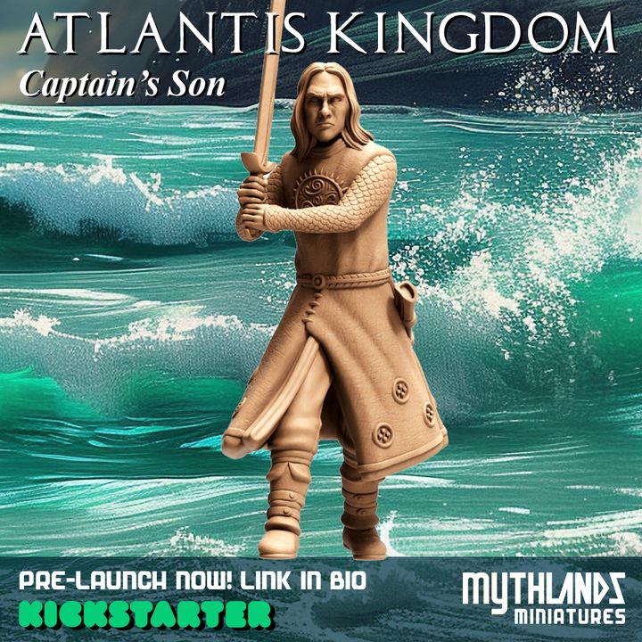 3D Printable The Atlantis Captain's Son by Mythlands Miniatures