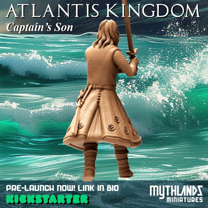 3D Printable The Atlantis Captain's Son by Mythlands Miniatures