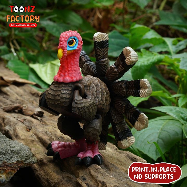 3D Printable Flexi Turkey by Toonz Factory