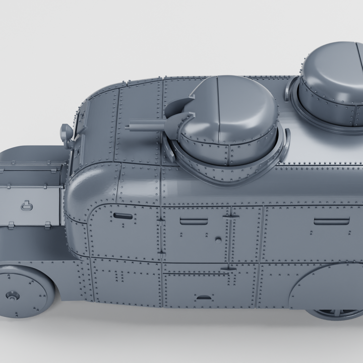 3D Printable Skoda-Fiat Torino Armored car (1920, Interwar, Czech) by ...