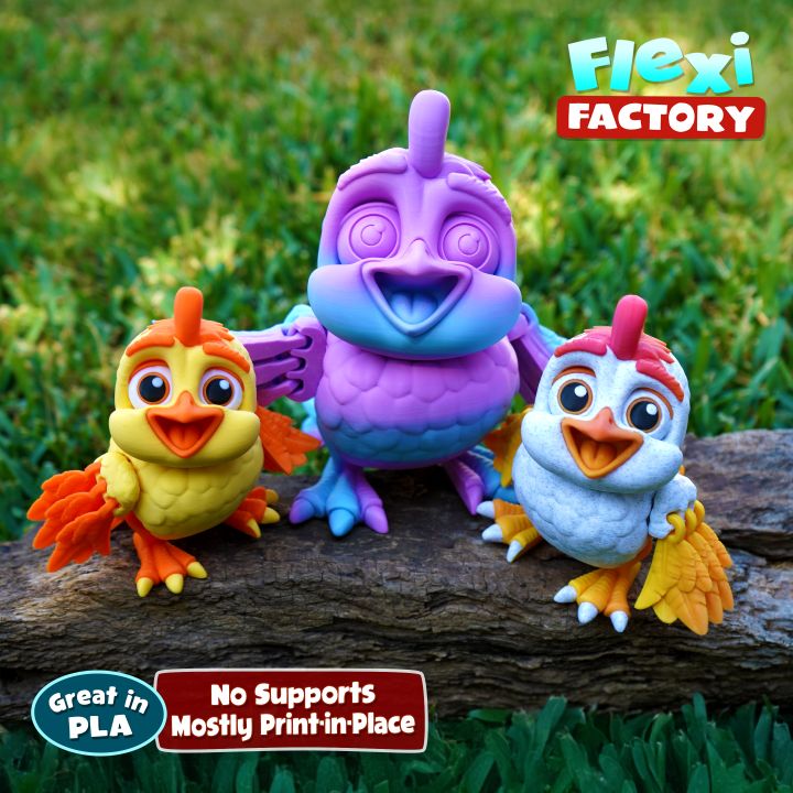 3D Printable Flexi Factory Chicken by Flexi Factory