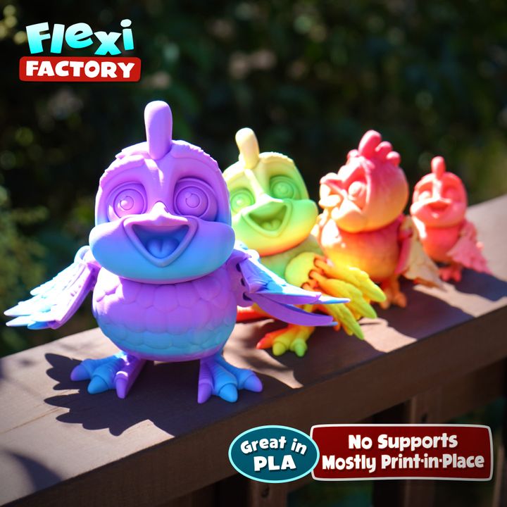 3D Printable Flexi Factory Chicken by Flexi Factory