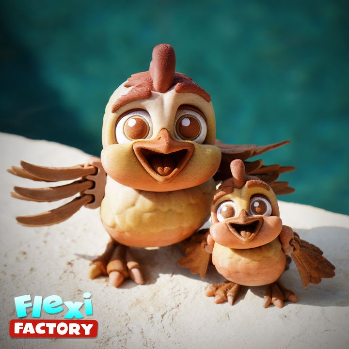 3D Printable Flexi Factory Chicken by Flexi Factory