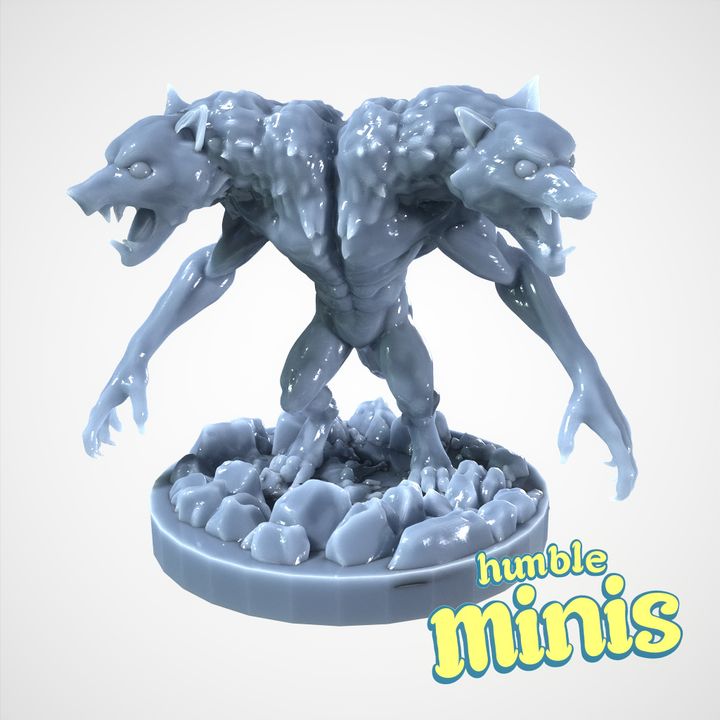 3D Printable Two Headed Werewolf by Humble Minis