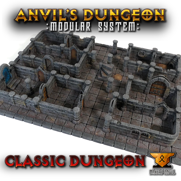 3D Printable Classic Dungeon - Anvil's Dungeon System by Makers Anvil