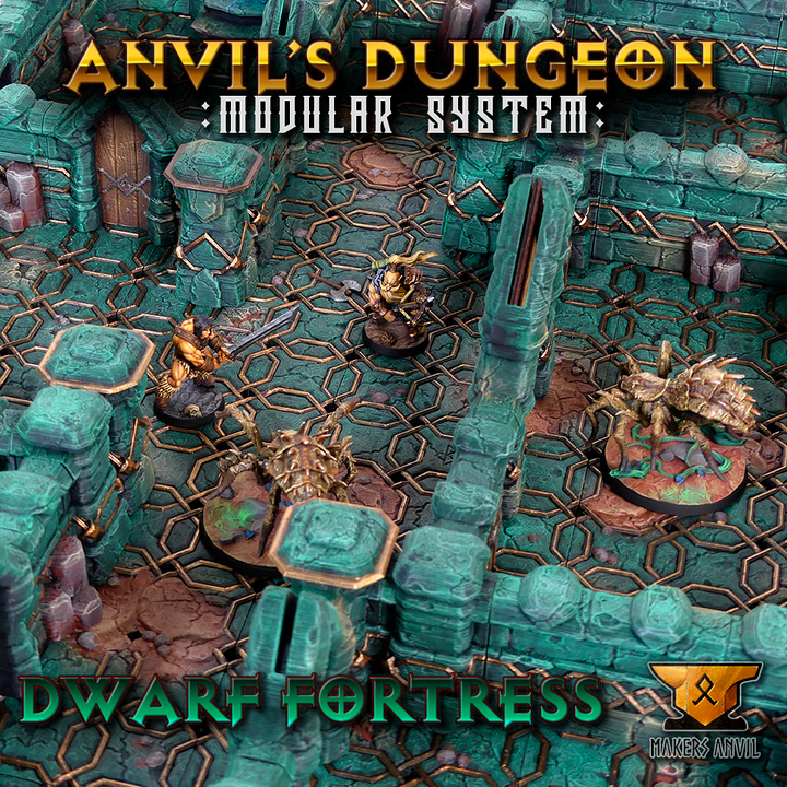3D Printable Dwarf Fortress - Anvil's Dungeon System by Makers Anvil