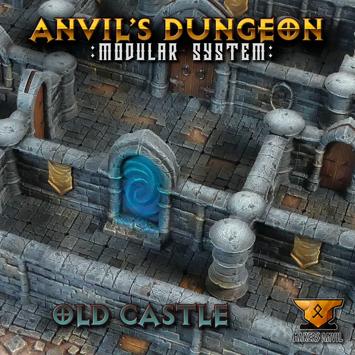 3D Printable Old Castle - Anvil's Dungeon System by Makers Anvil