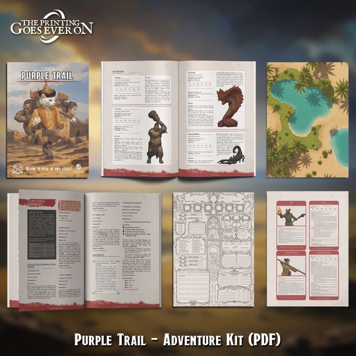 3D Printable Purple Trail - Adventure Kit PDF Resources by The Printing ...