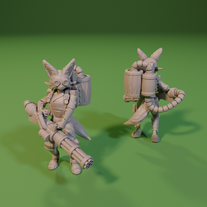 3D Printable Fennec Kitsune - Heavy Weapon by Steam Tatsu