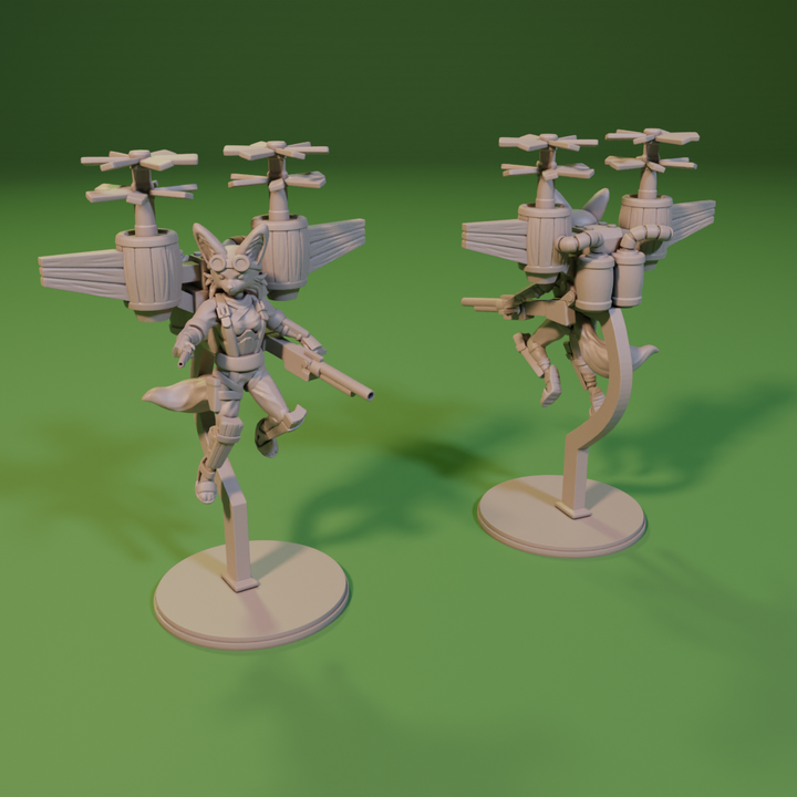 3D Printable Fennec Kitsune - Flying units by Steam Tatsu