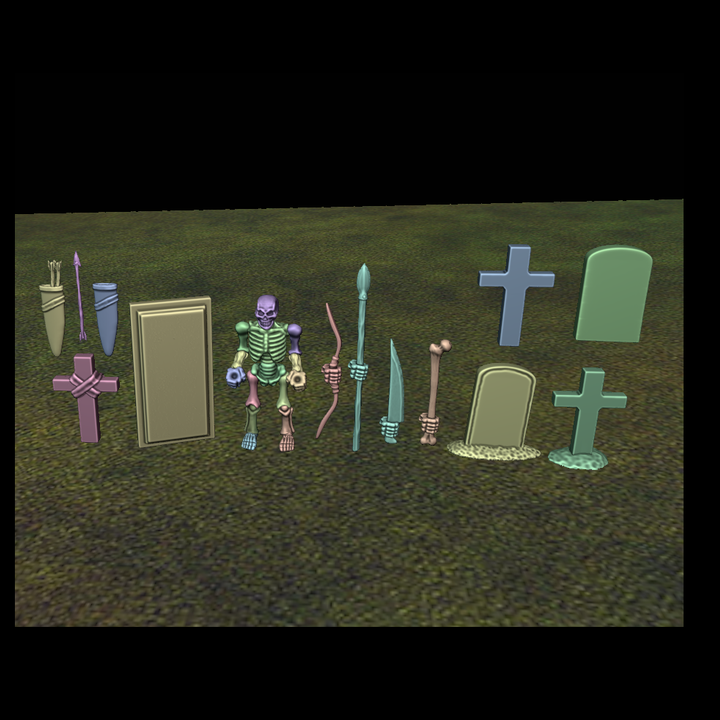 3D Printable Scary Spooky Skeleton Builder by Sudo