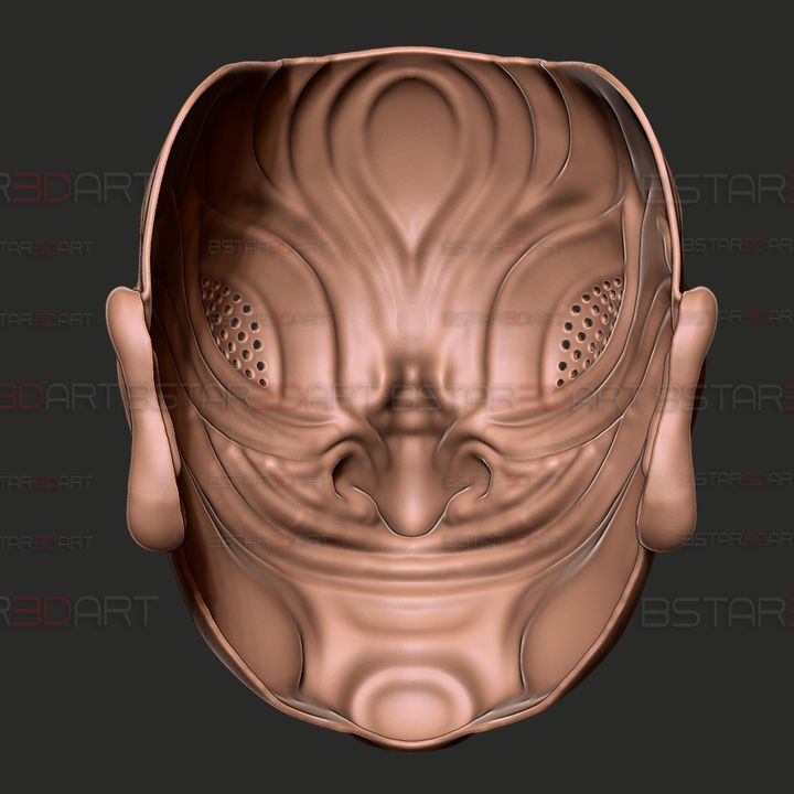 3D Printable Yokai Halloween Mask For Cosplay by 3DpropsDesigns