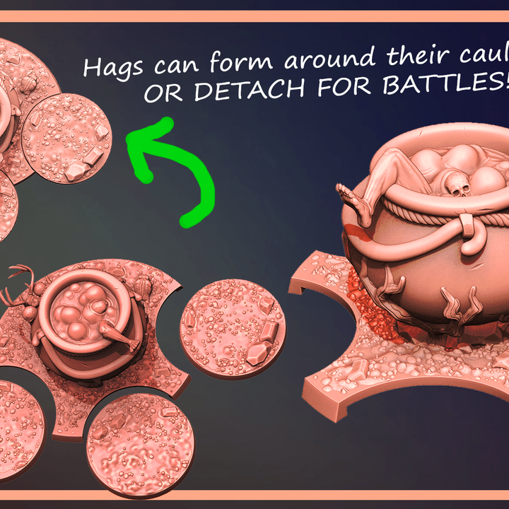 3D Printable Coven Of The Fenwood by Artisan Troll