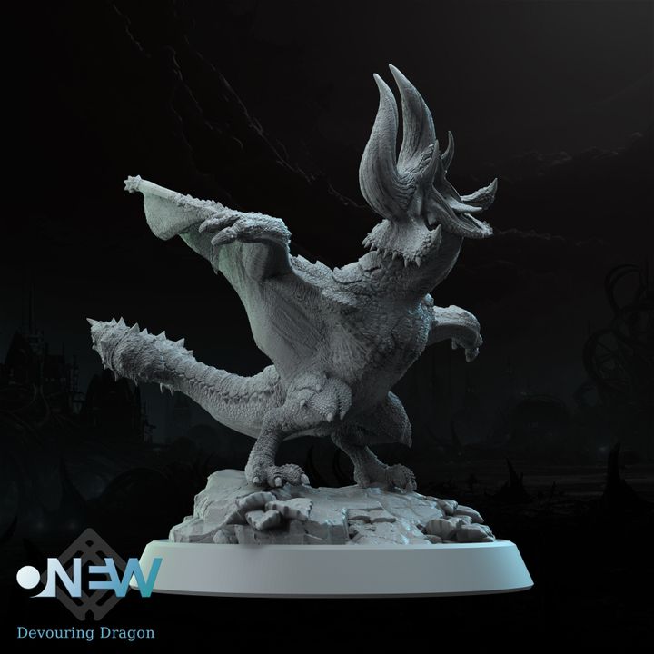 3D Printable Devouring Dragon by ONew
