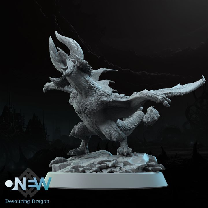 3D Printable Devouring Dragon by ONew
