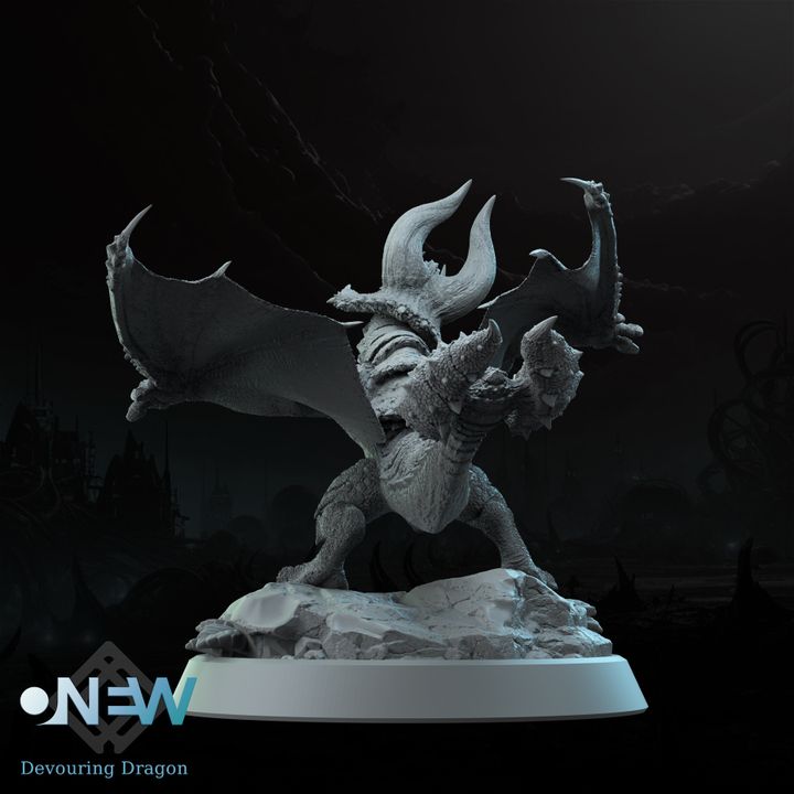 3D Printable Devouring Dragon by ONew