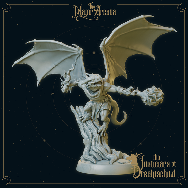 3D Printable Vizzik, the Gleaming Kobold Sorcerer by The Major Arcana