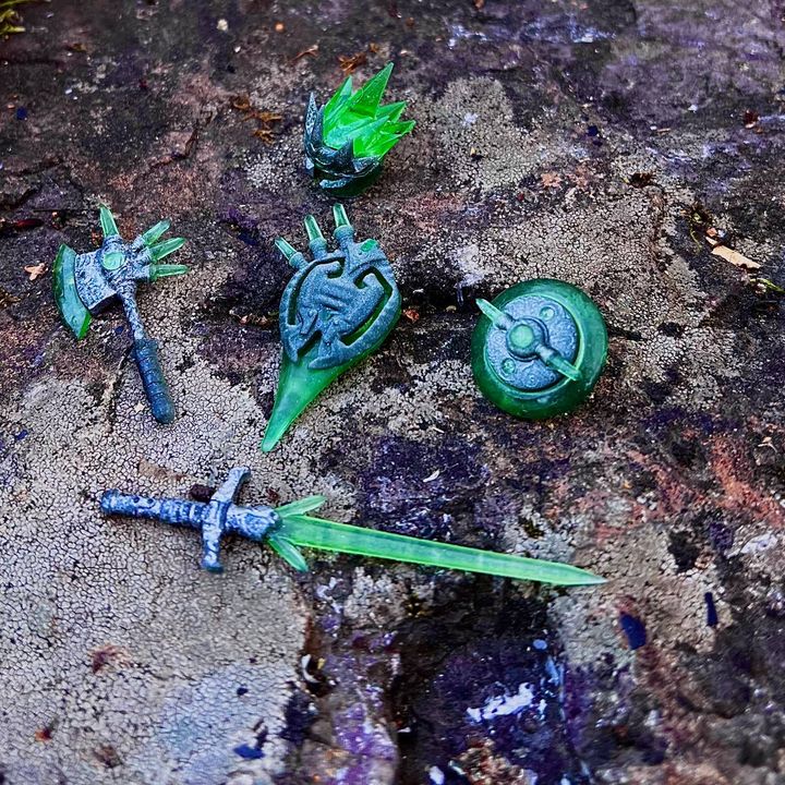 3D Printable Glass set from TES3 Morrowind minifigure custom set by ...