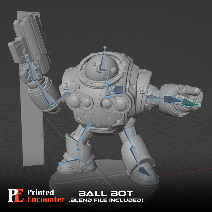 3D Printable Ball Bot Modular Mech - Sample Set by Printed Encounter