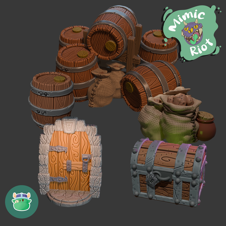 3D Printable Mimic Riot Collection by Tenda Orc Studio