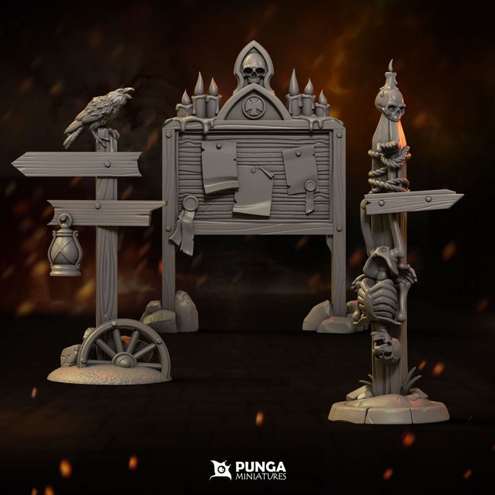 3D Printable Witch Hunter Markers by Punga Miniatures