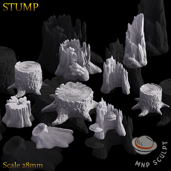 3D Printable Stumps by MNP Sculpt