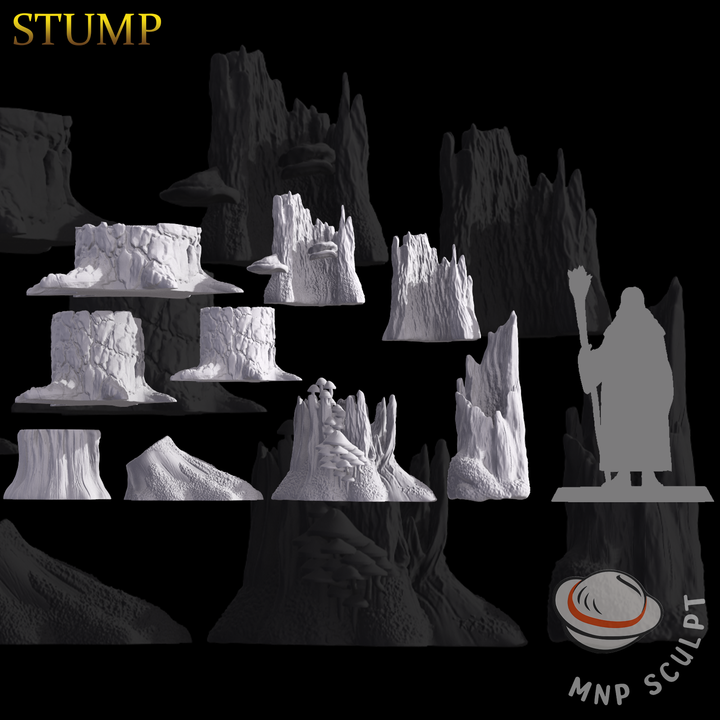 3D Printable Stumps by MNP Sculpt