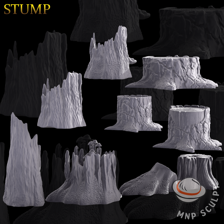 3D Printable Stumps by MNP Sculpt