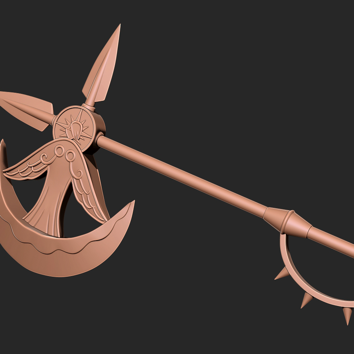 3D Printable Escanor rhitta axe for cosplay prop by Printhub