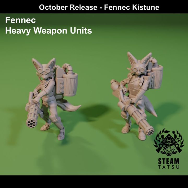 3D Printable October 24 Release - Fennec Kitsune by Steam Tatsu