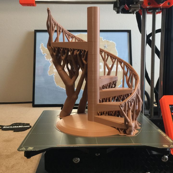 3D Printable Spiral Staircase by Star Labs 3D, LLC