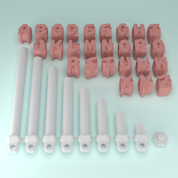 3D Printable Customizable fidget Name keychain spinner - Value pack by ...