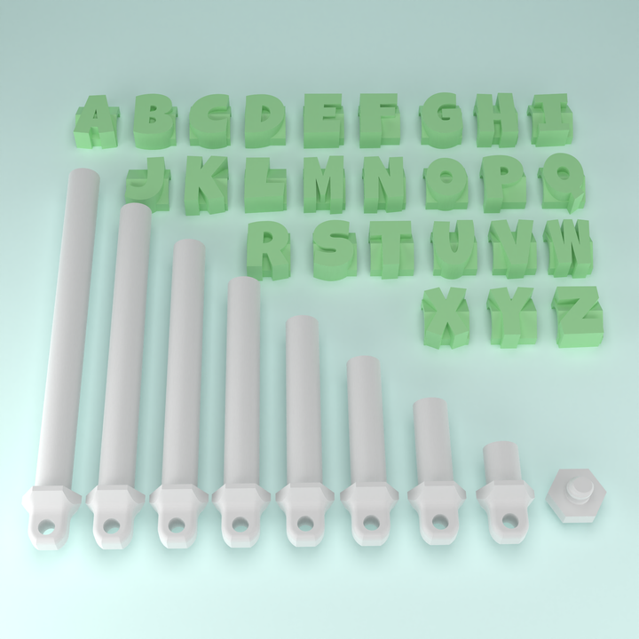 3D Printable Customizable fidget Name keychain spinner - Value pack by ...