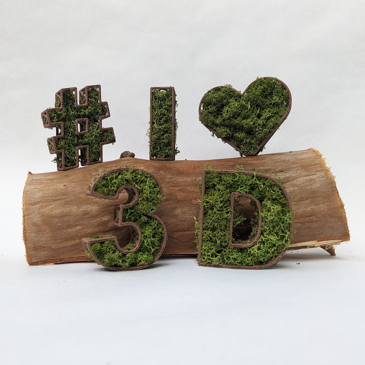 3D Printable Moss Numbers and Symbols Pack by Elias
