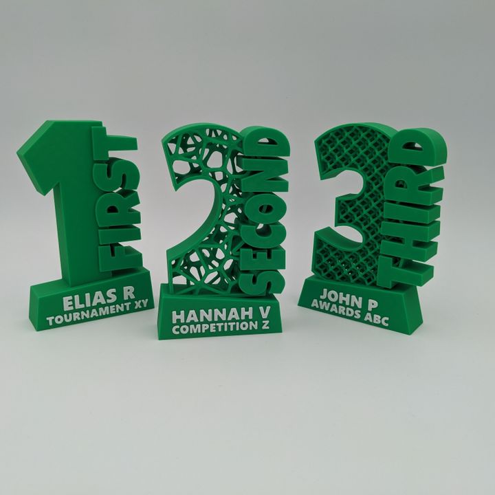 3D Printable Trophy - customizable award - VALUE PACK by Elias