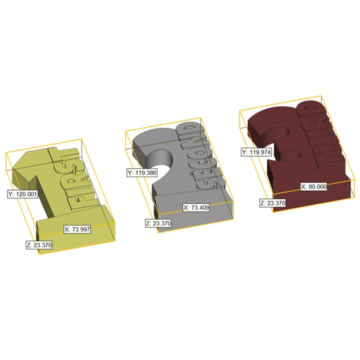 3D Printable Trophy - customizable award - VALUE PACK by Elias