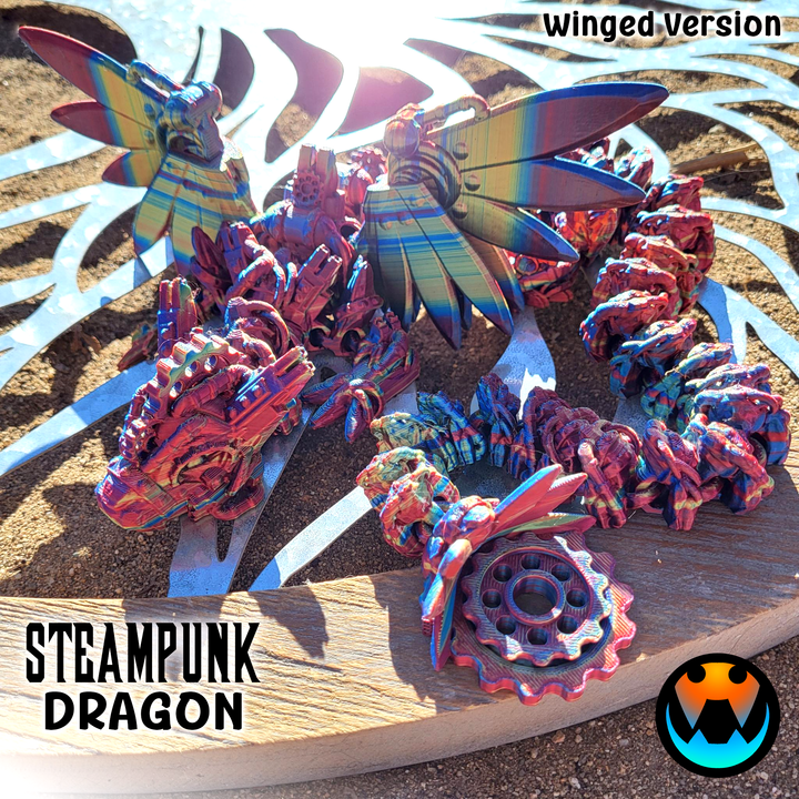 3D Printable Steampunk Dragon by Cinderwing3D