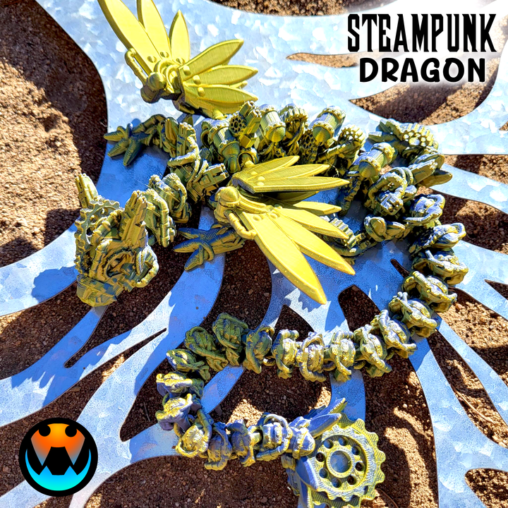 3D Printable Steampunk Dragon by Cinderwing3D