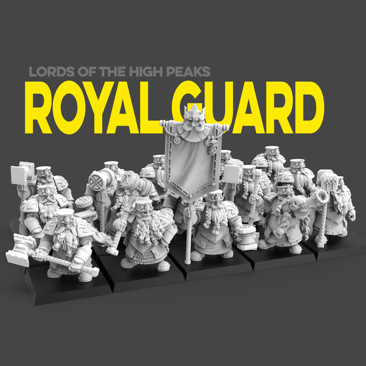 3D Printable Dwarf Royal Guard by Matteo Donzelli