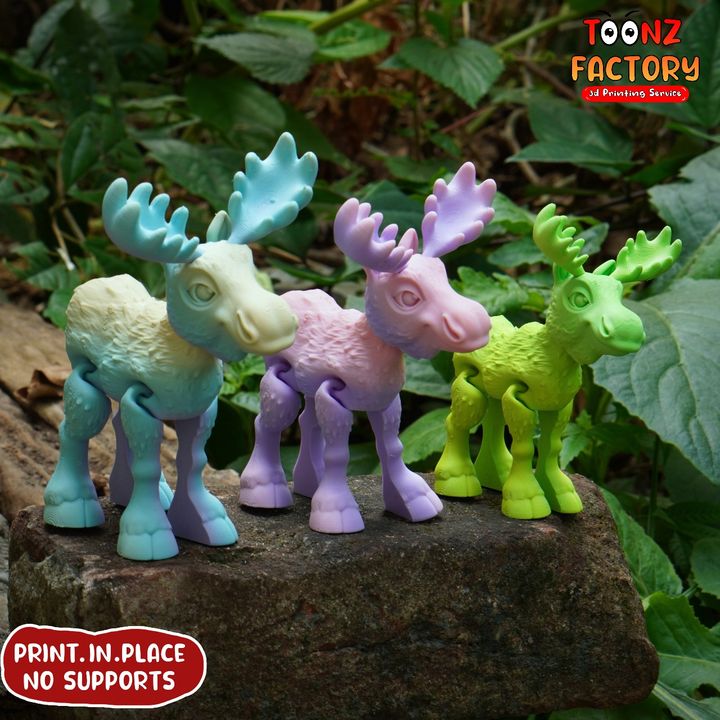 3D Printable Flexi Moose by Toonz Factory