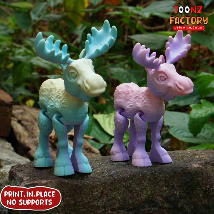 3D Printable Flexi Moose by Toonz Factory
