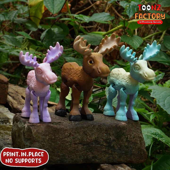 3D Printable Flexi Moose by Toonz Factory