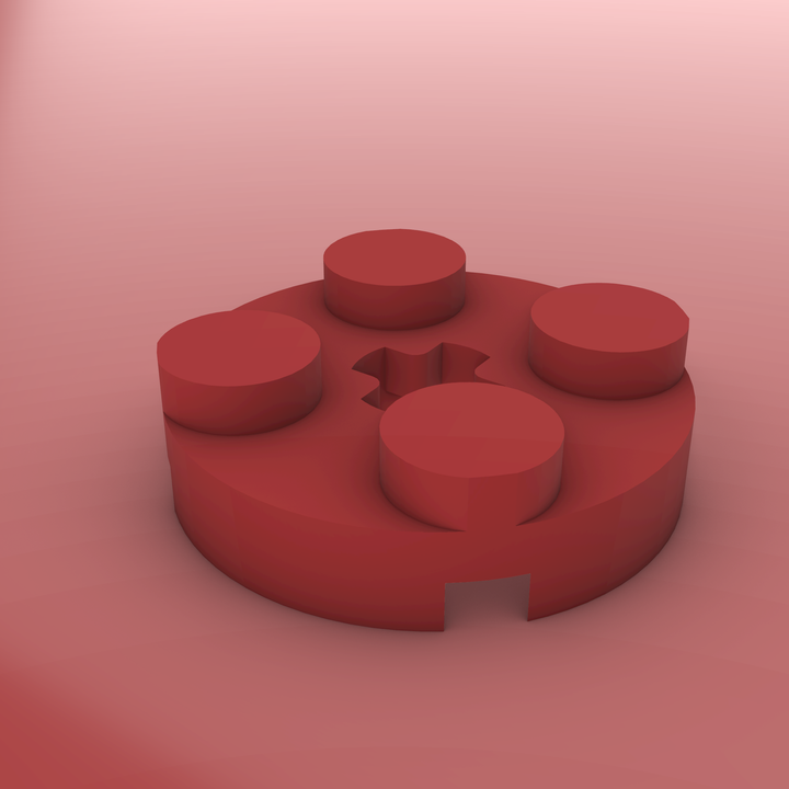 3D Printable LEGO Round Plate - 2X2 by VLAD-MARIUS